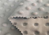 China Polyester Embossed Baby Cuddle Bubble Minky Dot Plush Blanket Fabric 150cm 220GSM for sale