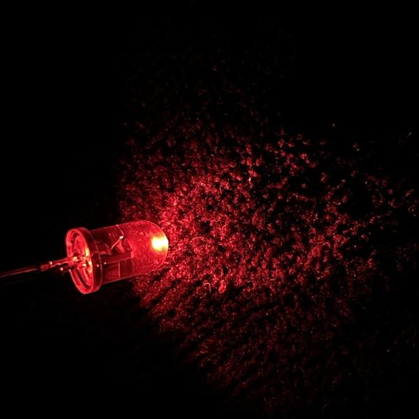 Φως προειδοποίησης κυκλοφορίας LED Διοδίου 5mm 45deg 625nm Κόκκινο Χρώμα 12000mcd Κοντό Πιν με πώμα