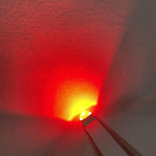 Quality Red Color 620-630nm 3528 SMD LED 4000-6000mcd Ball Head 30deg Transparent 80mW for sale