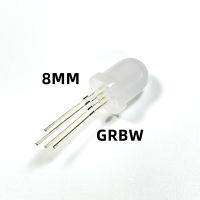 China 8mm GRBW 4-In-1 SK6812 Integrated Driver Addressable Pixel Round Diffused Head LED Diode for sale