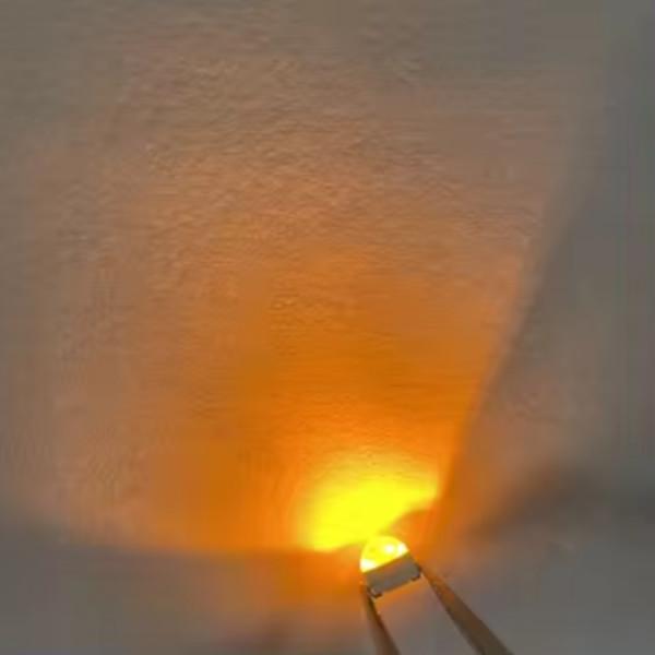 Quality Yellow Amber Color 595nm Ball Head Clear Convex Lens High Luminous 12000mcd 2835 for sale