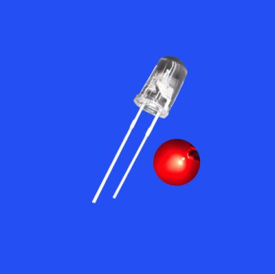 China Lâmpadas intermitentes 5mm 0.5Hz 1/2 Ciclo de serviço Vermelho 620nm 1500mcd Lâmpadas claras for sale