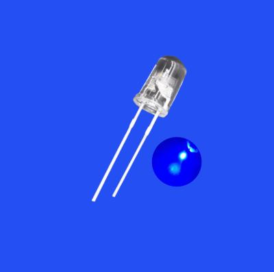China Flashing LED 5mm 0.5Hz 1/2 Duty Cycle Blue Color 460-470nm 1200mcd Clear Lens Dip Blinking LED for sale