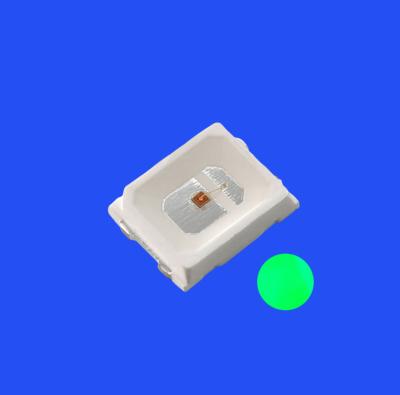 China SMD2835 2.8x3.5mm Cor verde 520-525nm 8-12LM 120deg Lente transparente PCT Bracket Diode Light for sale
