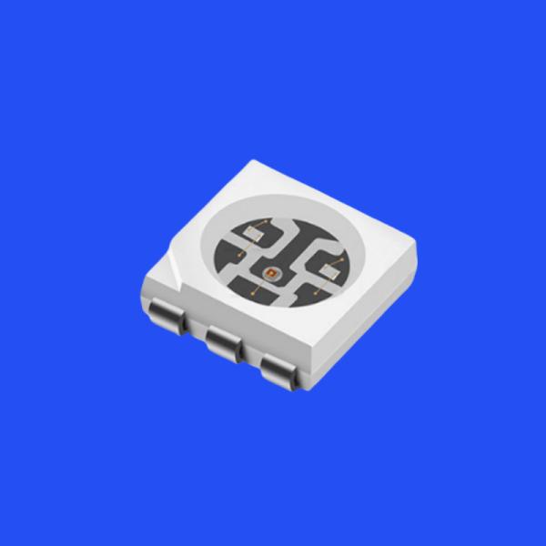 Quality High Brightness 5050 RGB LED Diode 5.0x5.0mm PCT Bracket 120 Degree Beam Angle 6 Pin Clear Lens 0.2W SMD Chip for sale