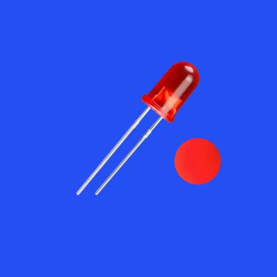 China 5mm 2.0Hz 12V 1/6 Duty Cycle Red Color 620nm 150mcd 60deg Capacitor Zener Integrated Round Flashing LED for sale