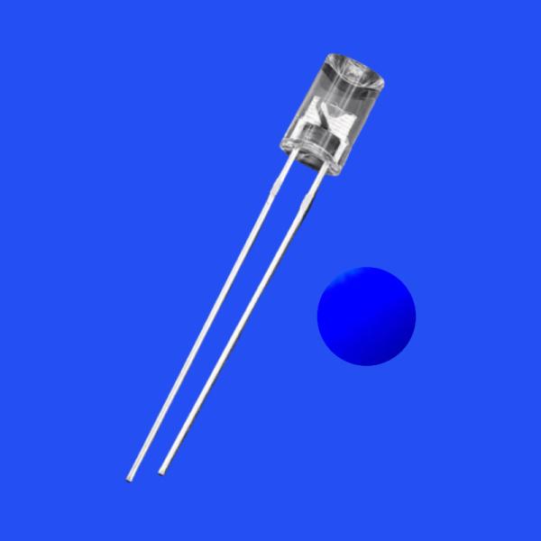 Quality 5mm 2Hz 1/6 Duty Cycle 12V Clear Blue Color 460nm 500mcd 90deg Resistor for sale