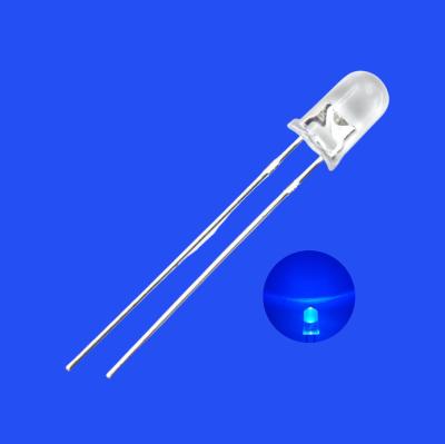 5mm Blue Color 460-470nm 500-1000mcd Round Clear Lens Candle Flickering Flashing LED Diode