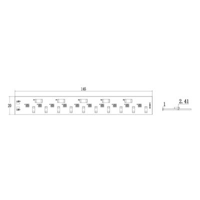 Cina 145*20mm 395nm 4-6W 120° UVA LED Lampade COB Modulo per il rilevamento chimico in vendita