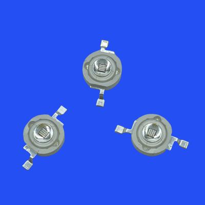 China 365nm High Power LED Diode Clear Convex Lens 3W Purple Color UV LED For UV Curing for sale