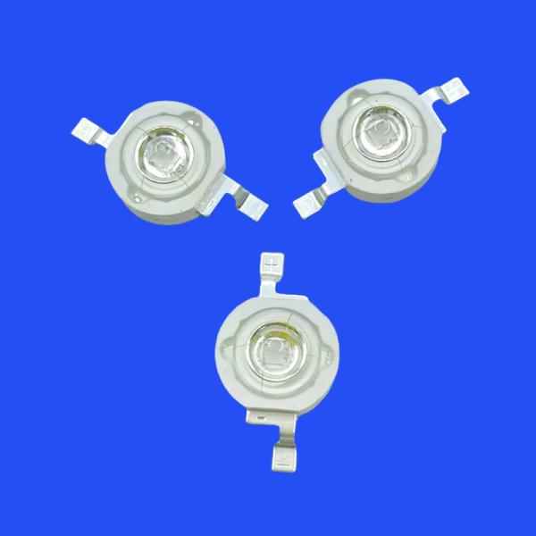 Quality 405nm High Power LED Diode Clear Convex Lens 140 deg 3W UV LED for sale
