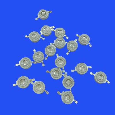 China 435nm 2 Pins Clear Convex Lens 140 Deg 3W High Power Blue LED Diode for sale