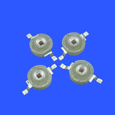 China 620nm - 630nm 2.4-2.6V klare konvexe Linse 120 Grad 3W Hochleistungsrot LED für öffentliche Information zu verkaufen