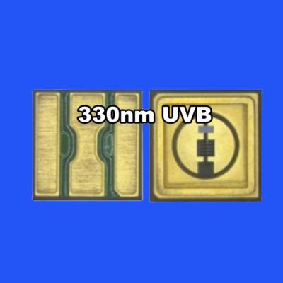 Cina 0.6W UVB 330nm 3535 SMD LED Sigillatura ceramica Alta potenza radiante Acqua trasparente Lente 120° Per la sterilizzazione in vendita