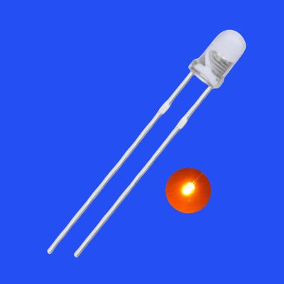 China 1.5Hz Flash LED Lente clara 605nm Orange LED Diodo 30deg 3mm através do buraco Blink LED Produto à venda