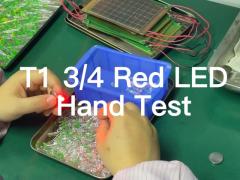 T1 3/4 5 mm Vermelho Emitente Cor 5 mm Diodo LED Transparente Cabeça Redonda Para Indicador de sinal de viração