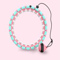 China Smart Digital Count Hula Hoop Non Drop Adjustable Size 24 Sections ABS Silicone for sale