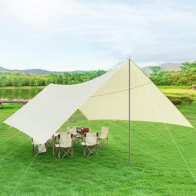 Cina L'argento del tubo del ferro ha ricoperto il tessuto Crane Pop Up Beach Cabana espone al sole il riparo con la corda del vento in vendita