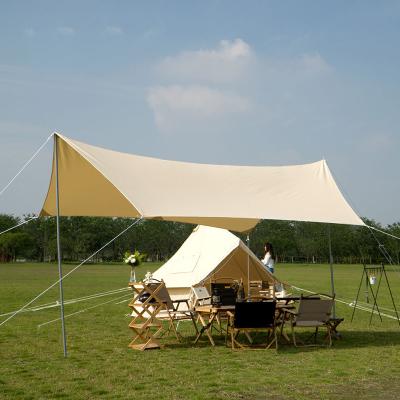 China Tenda di campeggio all'aperto di Sun del parasole rivestito d'argento del tessuto con la corda del vento for sale