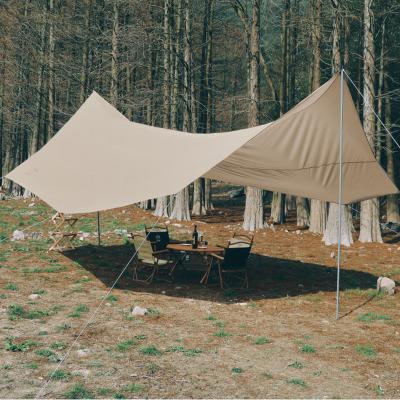 Cina Tenda di campeggio all'aperto di Sun del parasole rivestito d'argento del tessuto con la corda del vento in vendita