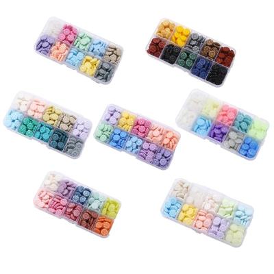 China Retro Vintage 10Grid Sunflower Sealing Wax Beads Seal Set Set Envelope DIY Wedding Invitation Wax Bead Opens Stamp Scrapbooking factory