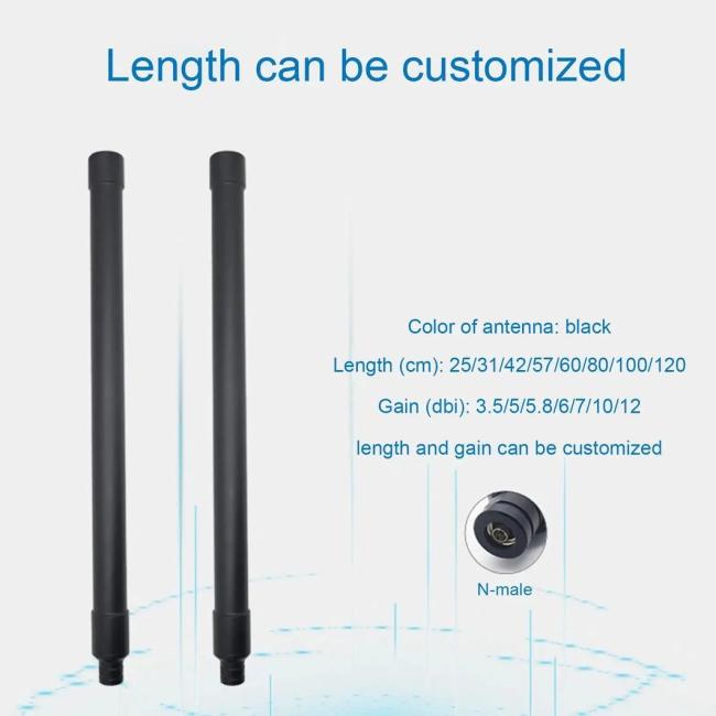 900MHz 20mm Diameter 30cm Long Omnidirectional Digital Transmission Antenna Outdoor Waterproof High Gain Fiberglass Antenna