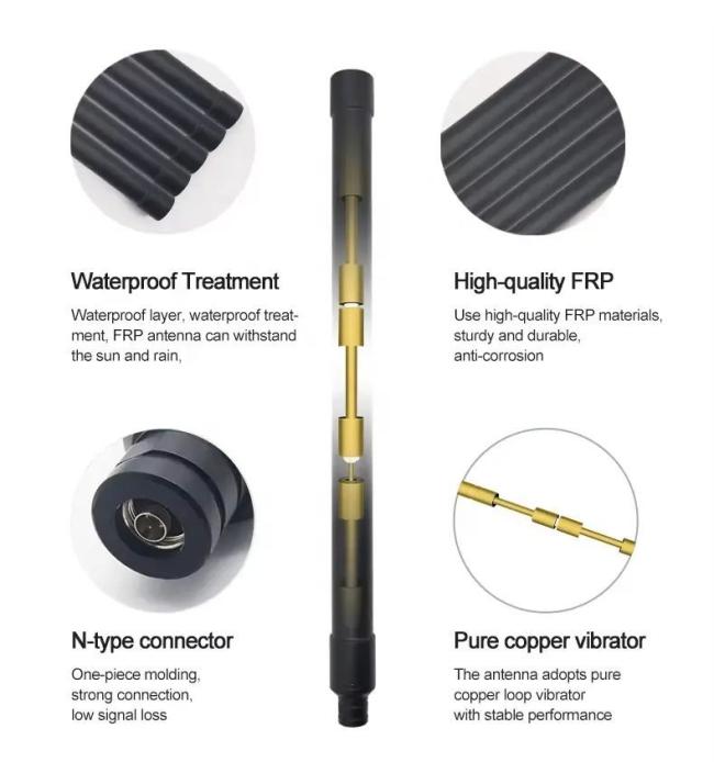 900MHz 20mm Diameter 30cm Long Omnidirectional Digital Transmission Antenna Outdoor Waterproof High Gain Fiberglass Antenna