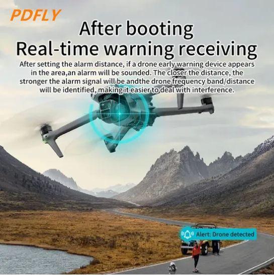 Handheld Drone Detection Equipment Portable 700MHz-6GHz 0-2km Operating Distance Fpv Detector with Uav Signal Jammer Function