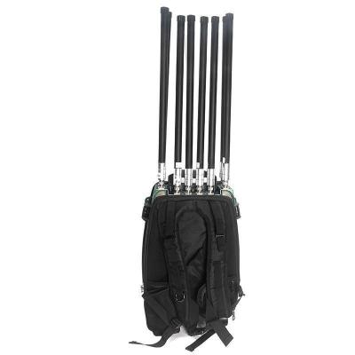 China 6 Bands Portable Manpack Style Portable Drone Jammer Uav Defense System for sale