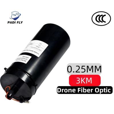 China High Bandwidth and Low Latency 3km Low Altitude Global Coverage 0.25mm Portable Drone Fiber Optic for Fpv Drones & Uavs for sale