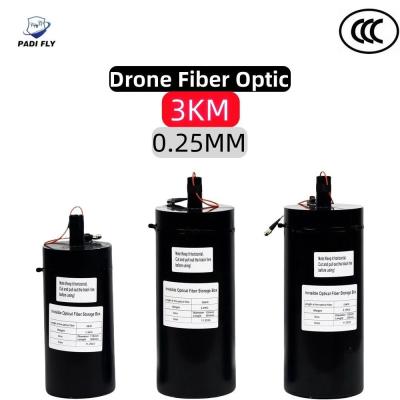 China Professional 3km 0.25mm Drone Optical Fiber for Anti Interference Fpv Fibre Optic Communications Equipment for sale