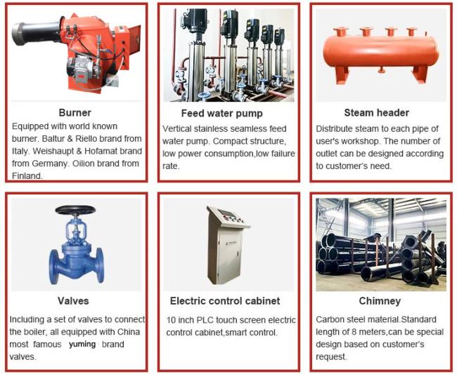 Industrial gas fired output 4ton per hour steam boiler for for industrial production