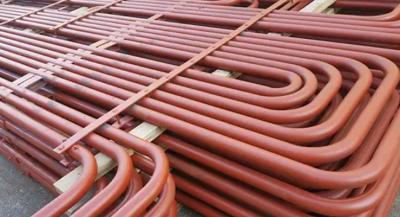 China Corten Steel Finned Tube Heat Exchanger 1500mm With Serpentine Tube TUV Certification for sale