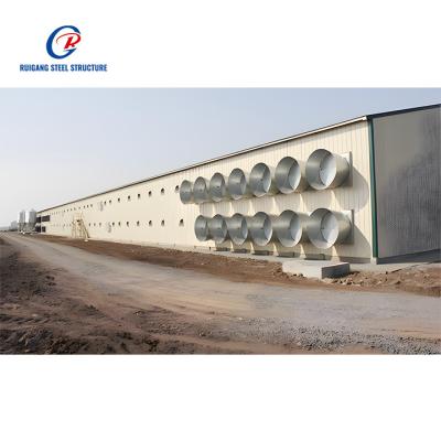 China Heavy Steel Structure Chicken Shed Prefab Steel Building for Poultry Farm and Farm Shed Use for sale