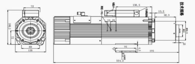 DECI atc hsk wood spindle  motor for metal milling