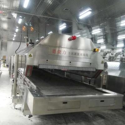 China Meatfish Mesh Belt Tunnel Freezer de congelação rápido 4000kg pela hora 4500kg pela hora à venda