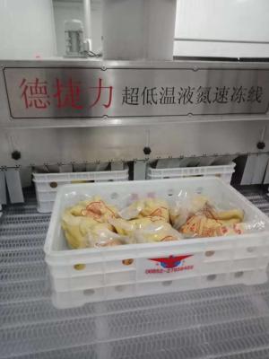 Cina frutti di mare ultrabassi del congelatore del petto di getto di aria di 1200kg/H 1000kg/H meno 120C in vendita