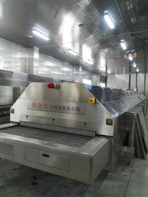 Cina Doppia scossa del congelatore 2000kg/H 2500kg/H del petto dell'azoto liquido della cinghia che congela IQF in vendita