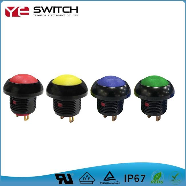 12mm Plastic on-off Latching Push Button Switch