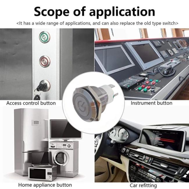 16A High Current IP67 Metal Switch with Illuminated