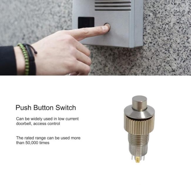 8mm Metal Push Button Switch Momentary Normally Closed