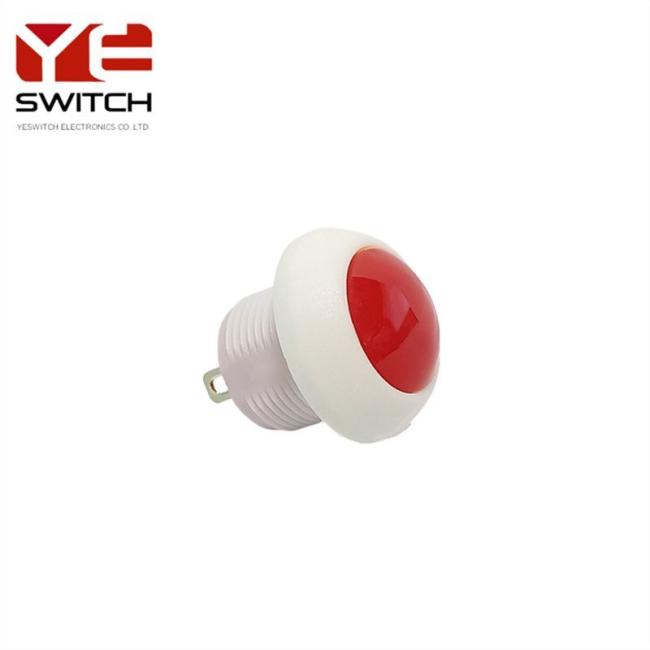 Yeswitch 12mm Momentary White Waterproof Push Button Switch