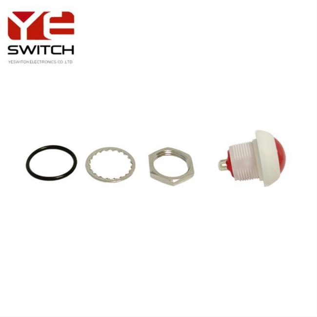 Yeswitch 12mm Momentary White Waterproof Push Button Switch