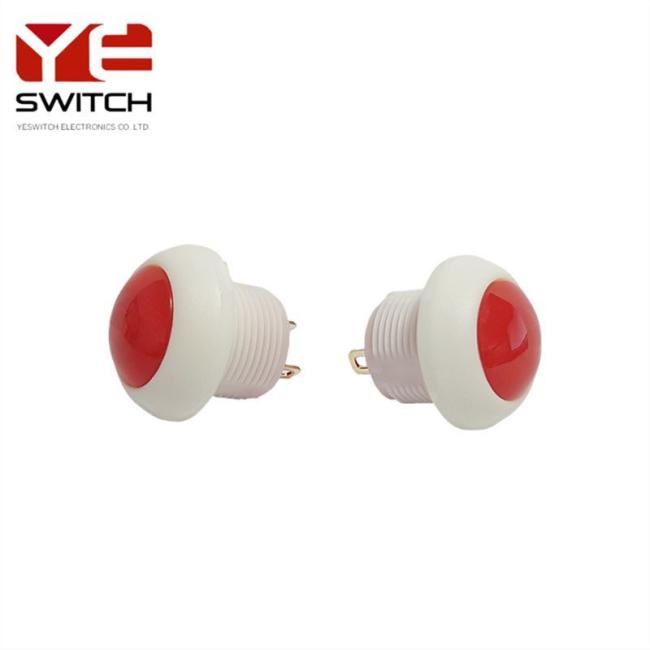 Yeswitch 12mm Momentary White Waterproof Push Button Switch