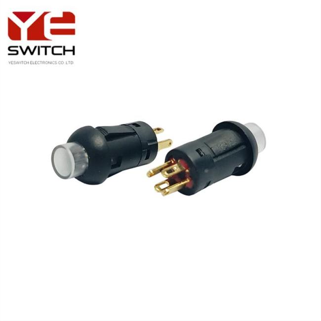 8mm Illuminated Round Momentary Spst Push Button Switch