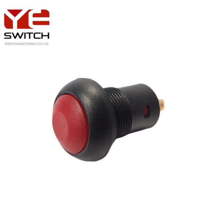 Yeswitch 12mm IP67 Self-Lock Push Button Red Cap Switch