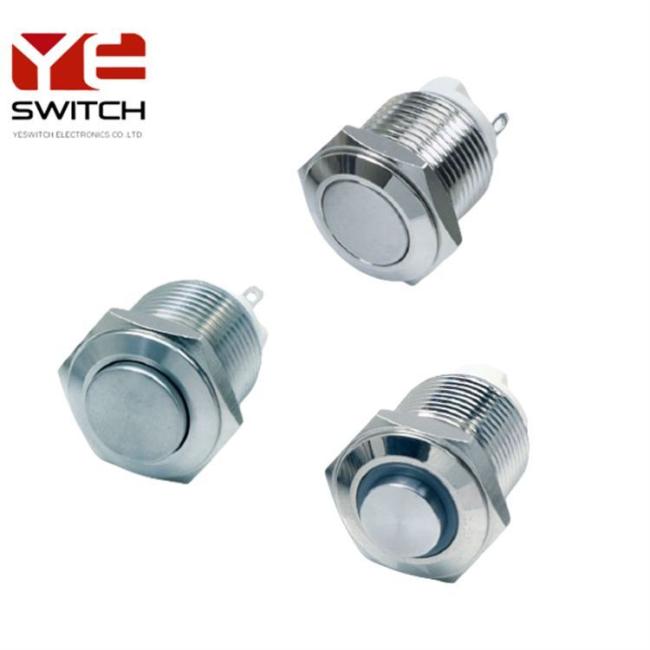Yeswitch 16mm Anti-Vandal Metal Push Button Switch for Electrical Housewares