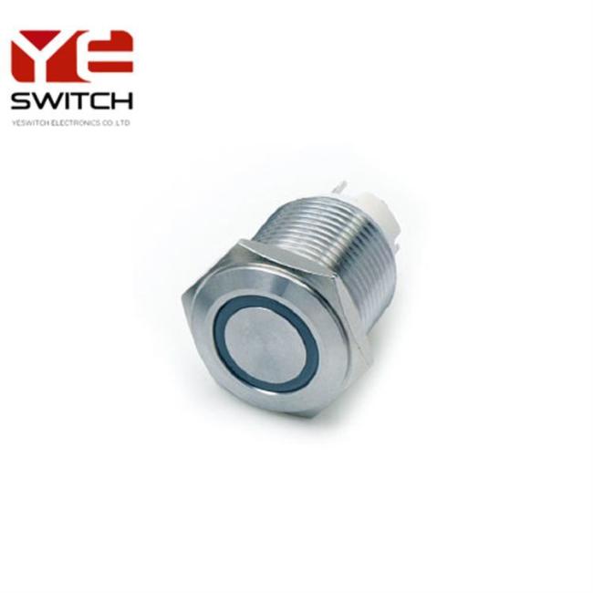 Yeswitch 16mm Anti-Vandal Metal Push Button Switch for Electrical Housewares