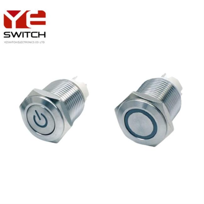 Yeswitch 16mm Anti-Vandal Metal Push Button Switch for Electrical Housewares