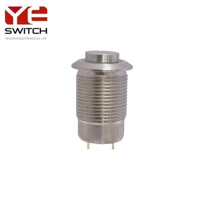 China 12mm Mounting Metal Push Button Switch 1NO Latching Switch High Head for sale